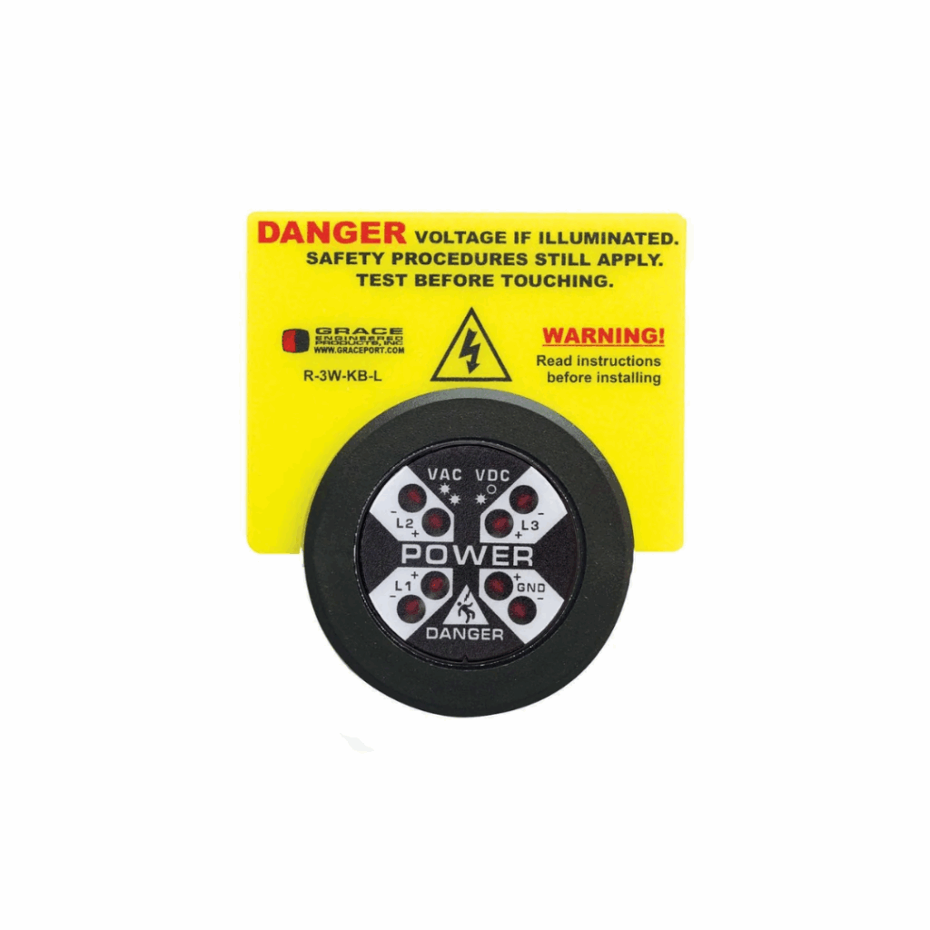 Grace Bezel Mount Voltage Indicator Warning Label - RFE